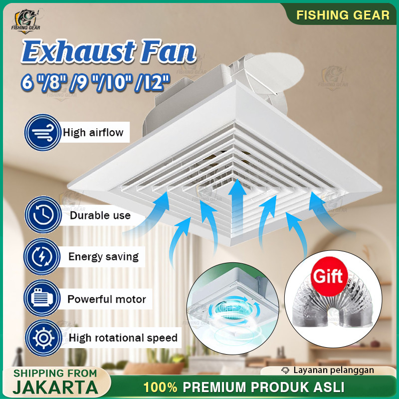 Jual Ducting Exhaust Fan Plafon 12 Inch Kipas Angin Blower Atap 10 Inch ...