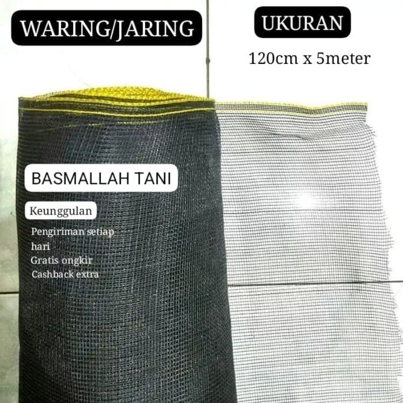 Jual pabrik terpal Waring Jaring ukuran 120cm x 5meter Bisa bayar cod ...
