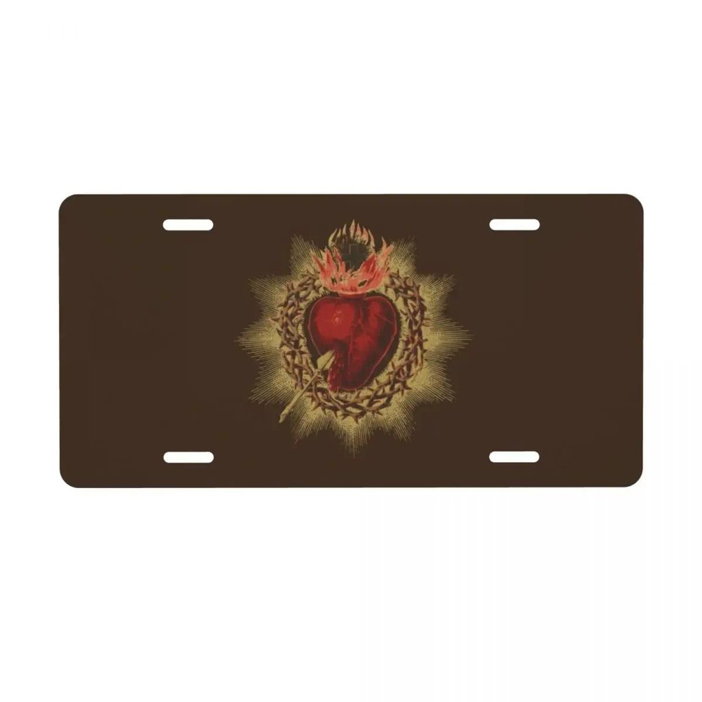 Jual Sacred Heart Of Jesus License Plate Cover Devotion Christian ...