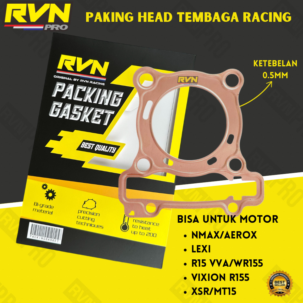 Jual PERPAK GASKET PAKING PACKING BLOK HEAD TEMBAGA NMAX AEROX R15 VVA ...