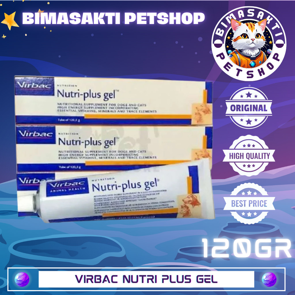 Jual Virbac Nutri Plus Gel 120 Gr | nutriplus vitamin kucing anjing ...