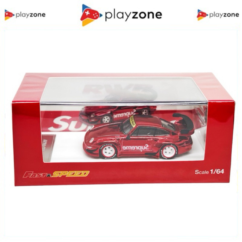 Jual Fast Speed 64 Porsche RWB 993 GT Wing Chrome Red Supreme w/ Extra ...