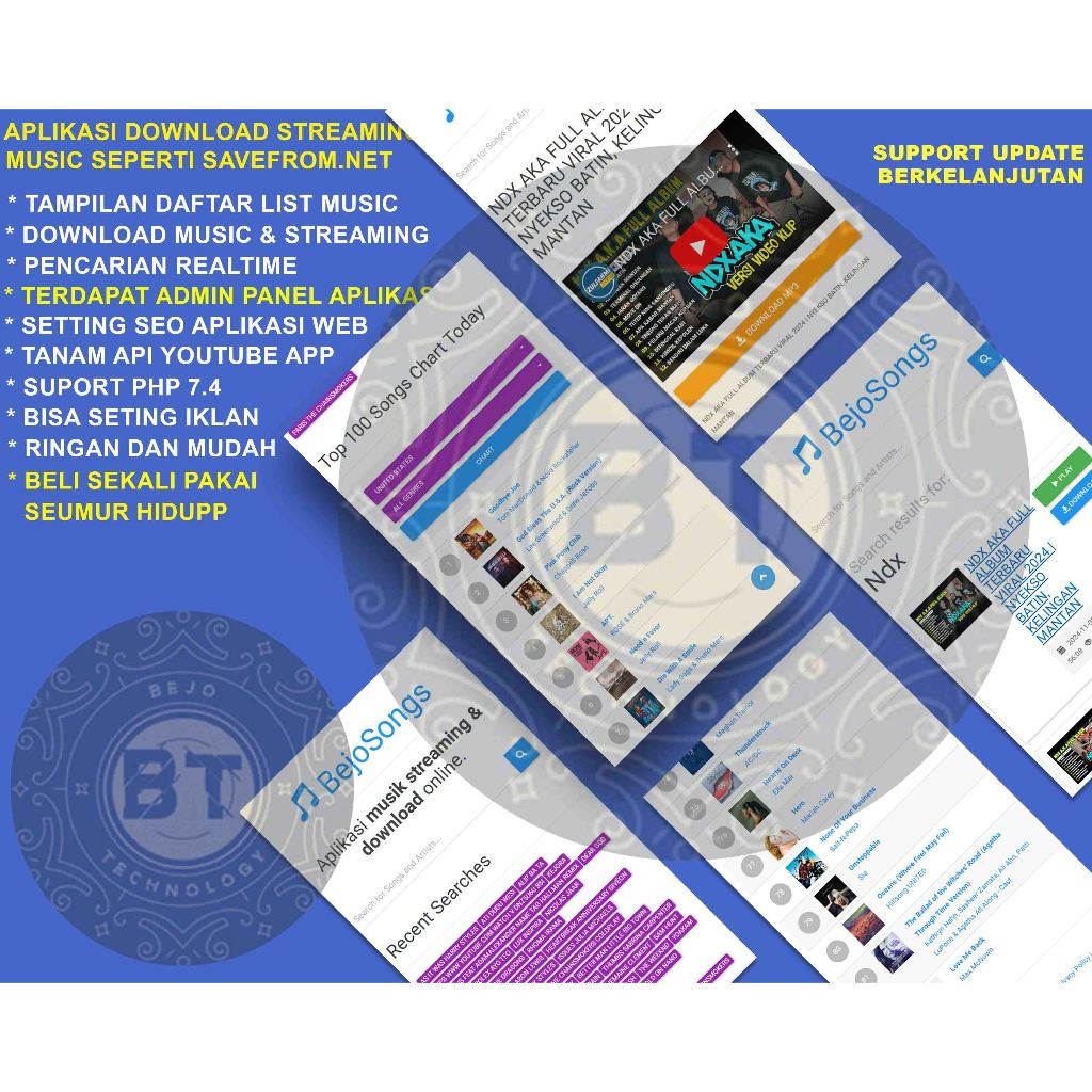 Jual APLIKASI WEB SOURCE CODE DOWNLOAD STREAMING MUSIC GARANSI SEUMUR HIDUP FULL SUPPORT ...