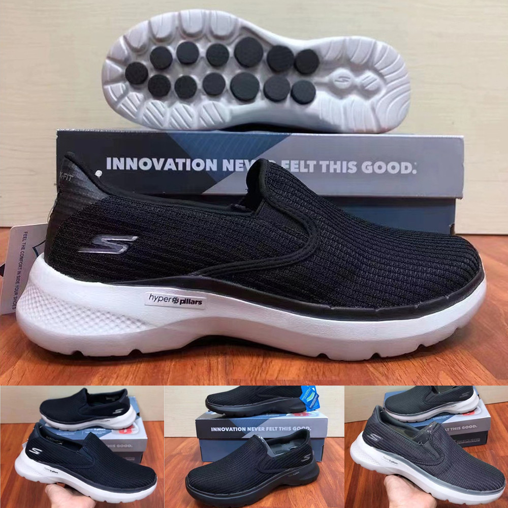 Jual Skechers Sepatu/ GOwalk 6 Hyper Pillars Walking asli Shoes Pria ...
