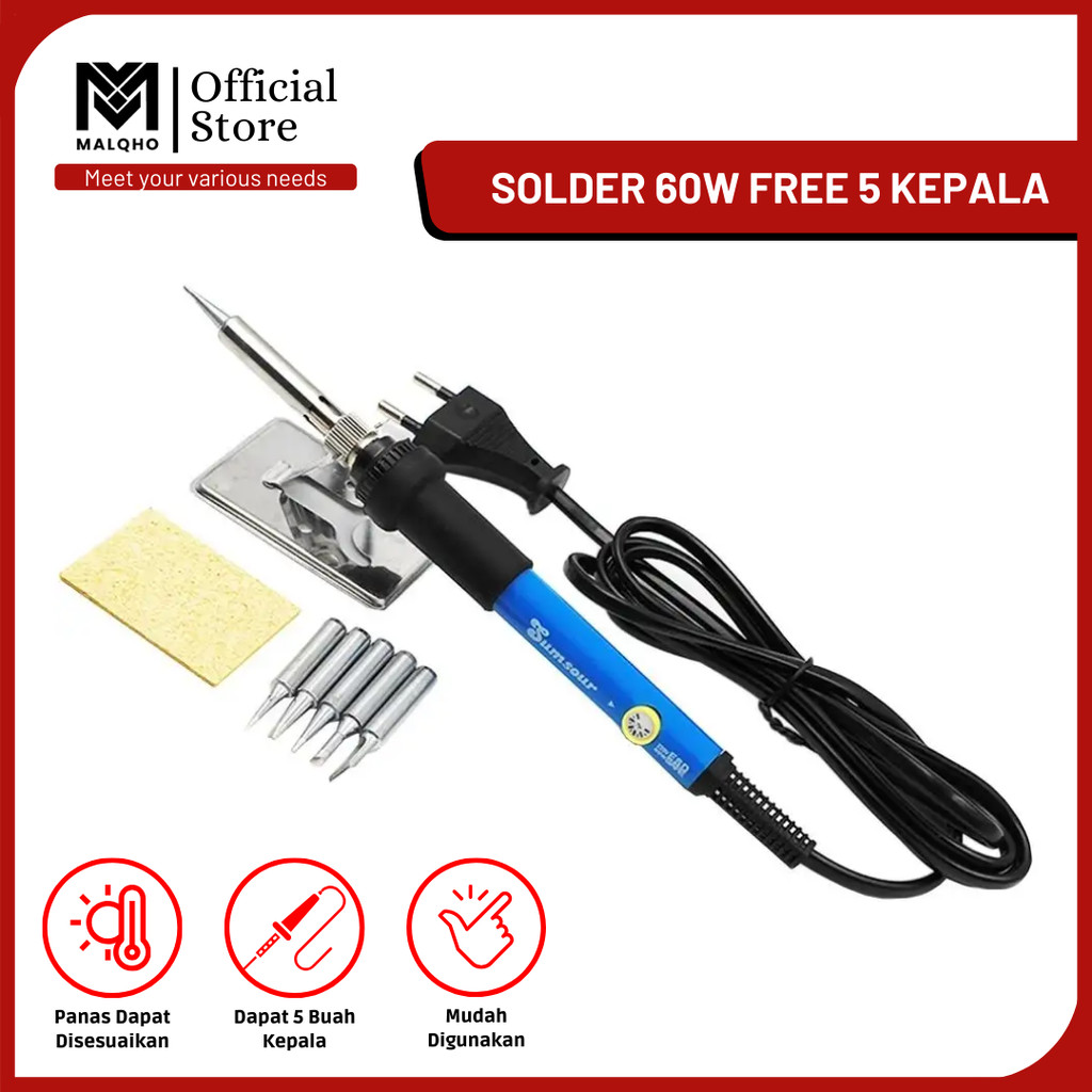 Jual Solder Listrik Set Lengkap Soldering Iron Alat Patri Adjustable Temperature Fast Heating ...