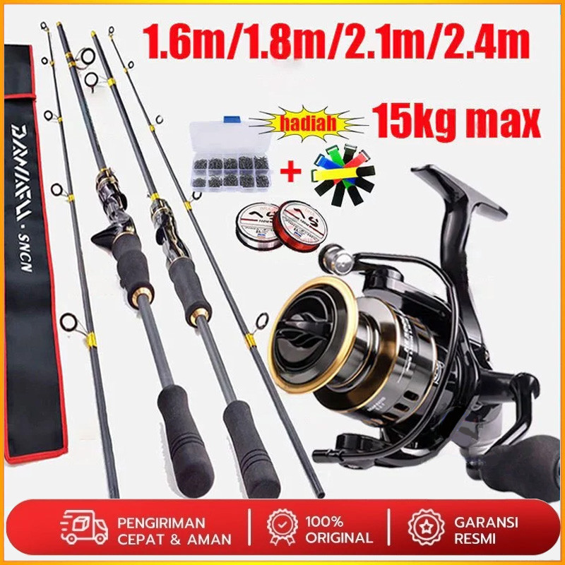 Jual 1.65M/1.8M/2.1M/2.4M Joran Pancing Set 15 Kg Reel Pancing Murah ...
