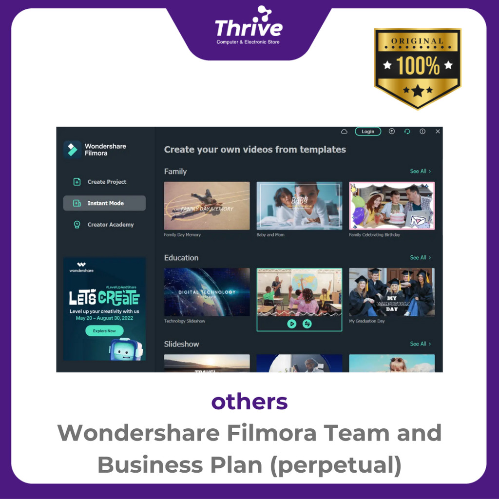 Jual Wondershare Filmora Team and Business Plan (perpetual) | Shopee ...