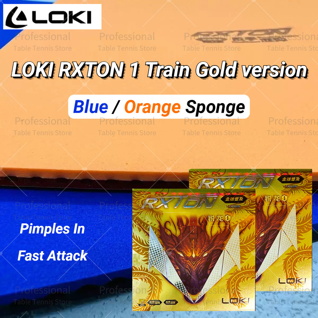 Jual NEW ! Original LOKI RXTON 1 Train Gold Version Table Tennis Rubber ...