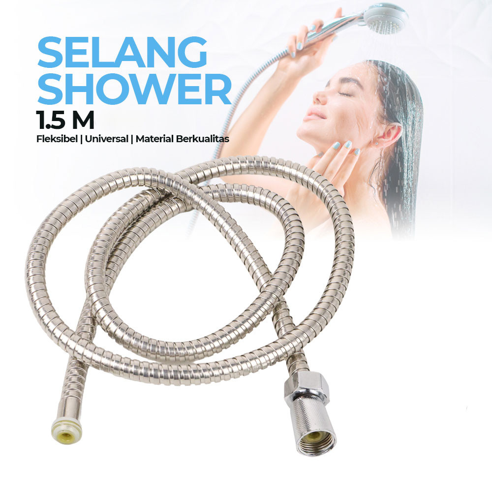 Jual Selang Shower Flexible Hose Universal Hot and Cold Stainless Steel ...