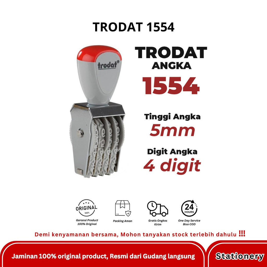 Jual Stempel Angka 4 Digit Trodat 1554 5 Mm Shopee Indonesia