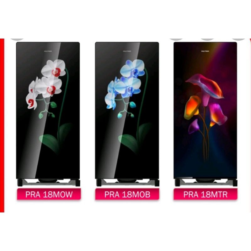 Jual kulkas 1 pintu Polytron pra 18 mob (bunga biru) / mow (bunga putih ...