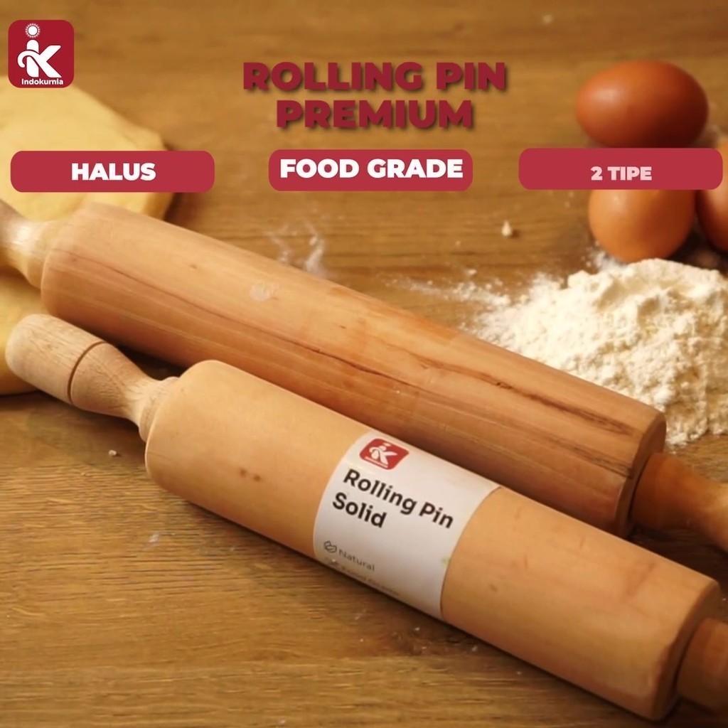 Jual Rolling Pin Penggilas Adonan - Bahan Kayu Mahoni / Roller Alat ...