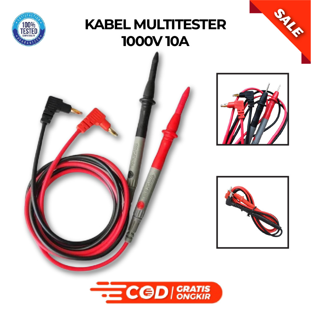 Jual Kabel Multimeter 1000V 10A / Kabel tester / Probe Jarum Multi ...