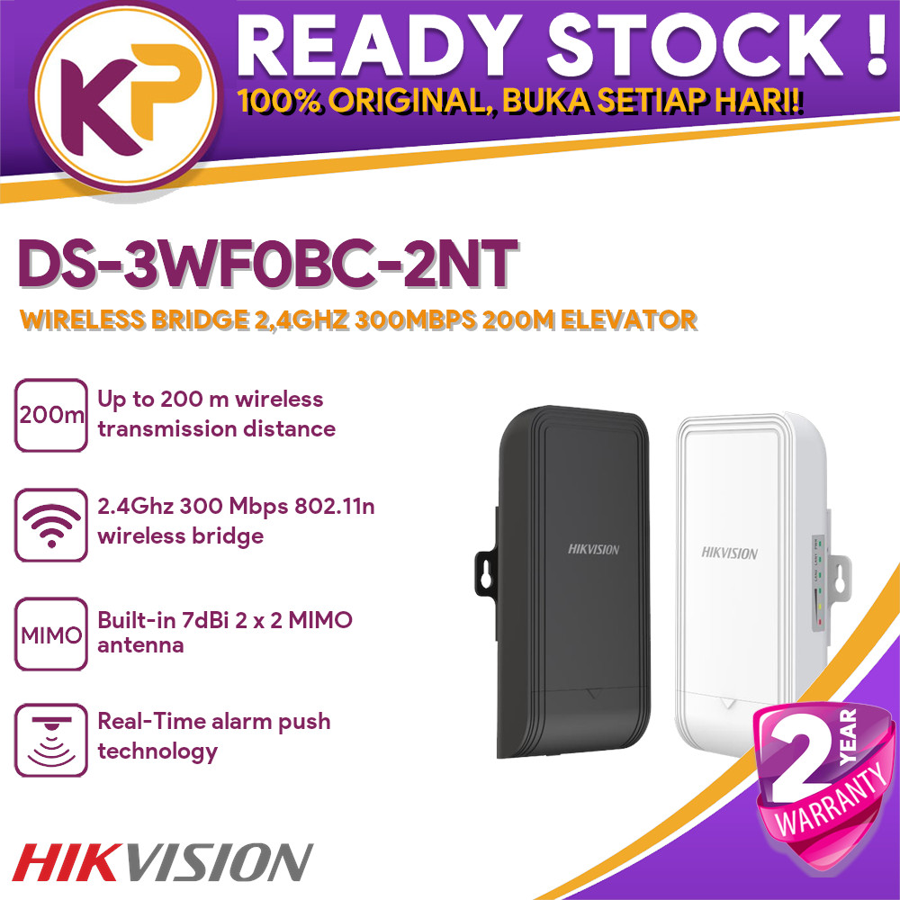 Jual HIK-VISION DS-3WF0BC-2NT WIRELESS BRIDGE 2,4GHZ 300MBPS 200M ...