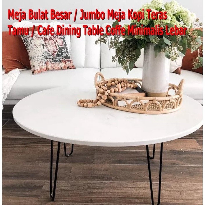 Jual TANJUNGMERUSHOP Meja Bulat Besar / Jumbo Meja Kopi Teras / Tamu ...