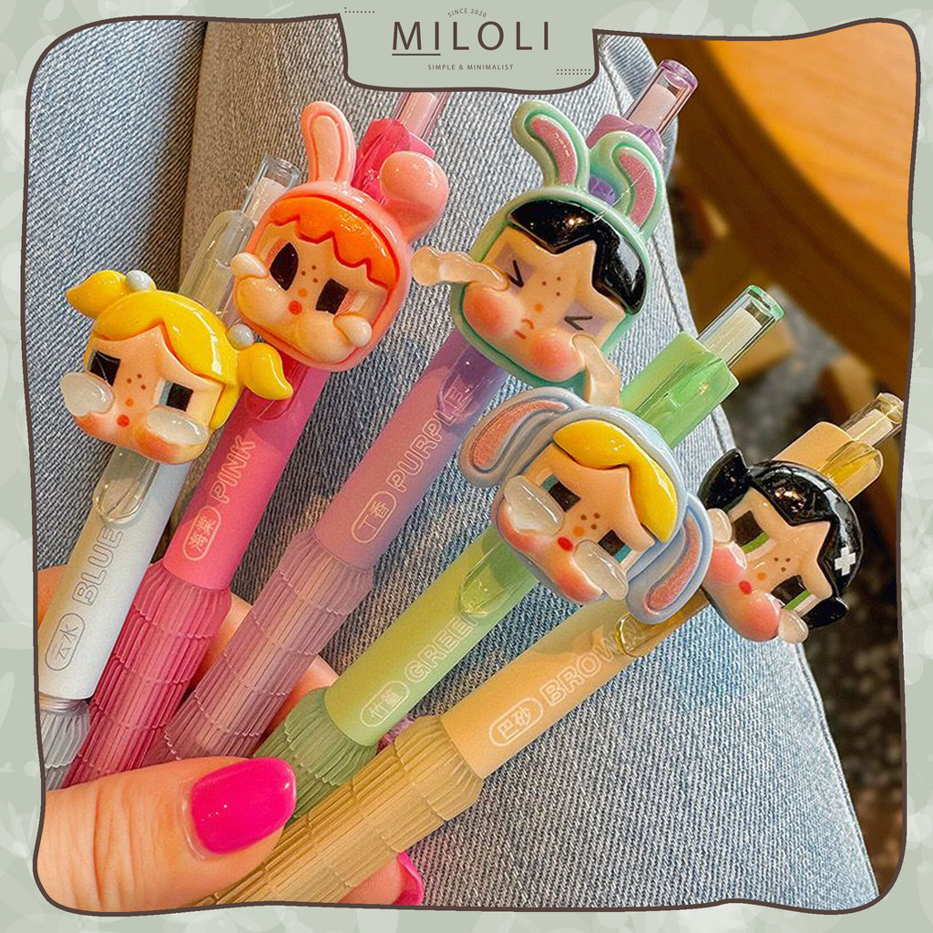 Jual [MILOLI] 1Pcs CRY BABY GEL PEN 0,5mm Pen Cartoon Pena Aesthetic ...