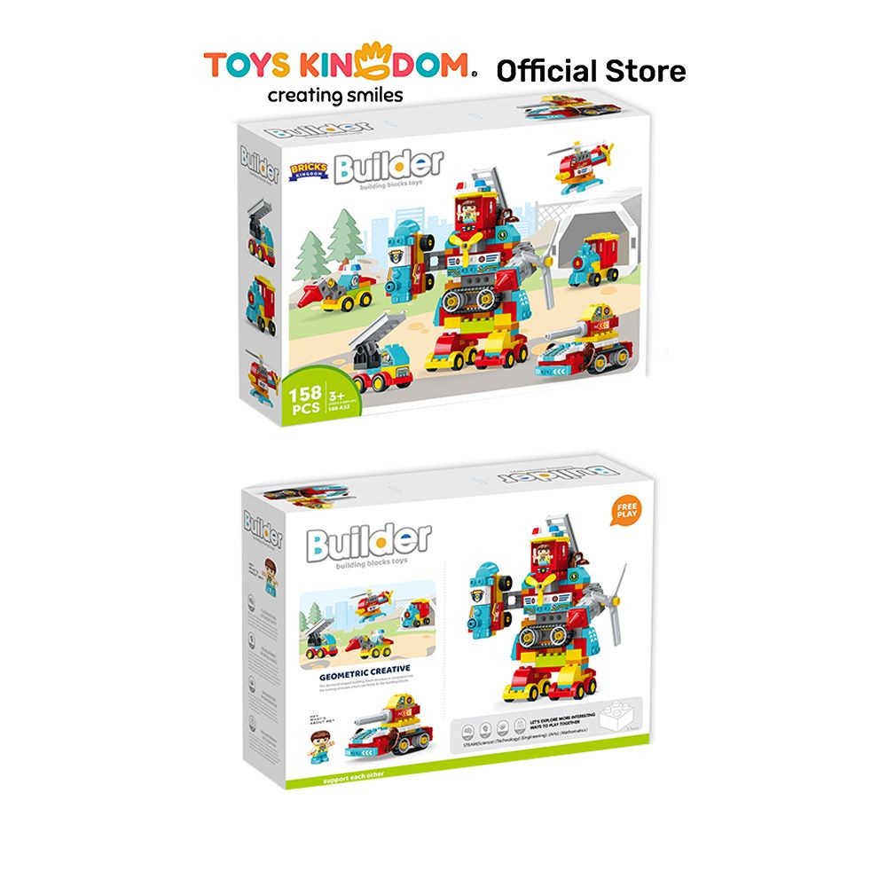 Jual Toys Kingdom Bricks Kingdom Set 158 Pcs Big Building Blocks Robot ...