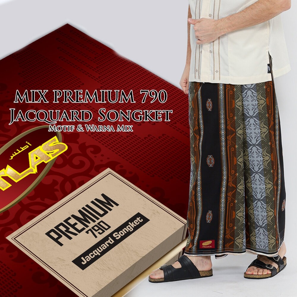Jual Sarung ATLAS Premium 790 Jacquard Songket Motif & Warna Mix ...