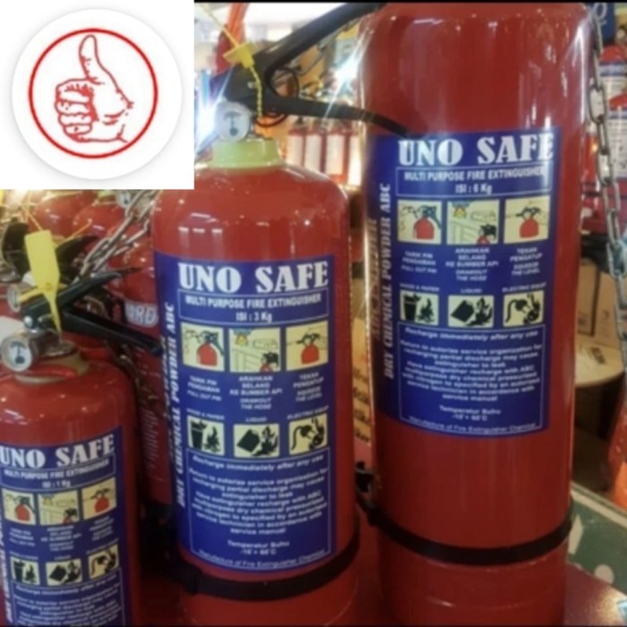 Jual Apar Powder Uno Safe 6 kg 10 tabung berikut bracket merah 10 pcs ...