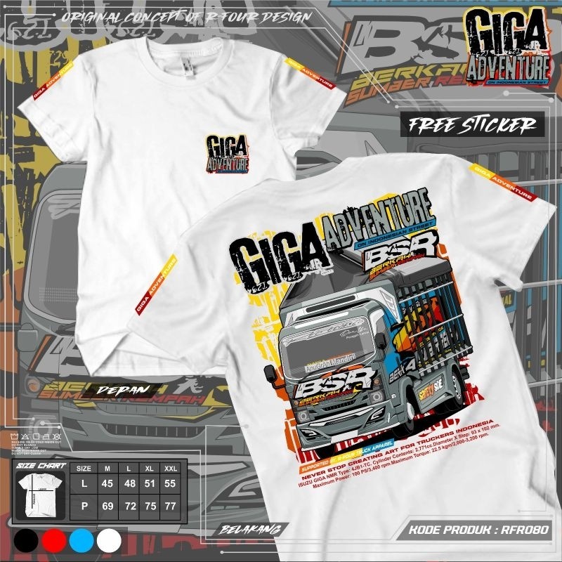 Jual kaos truk giga/RFR080/kaos truk dewasa/kaos truk terbaru | Shopee Indonesia
