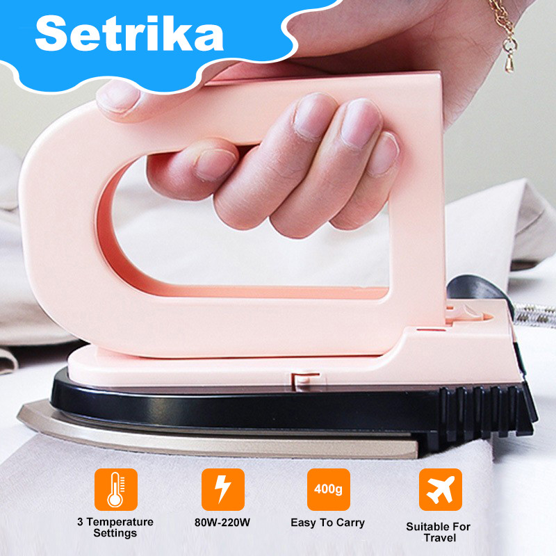 Jual Mini Travel Dry Iron Detachable Handle Setrika Lipat Mini Portable ...