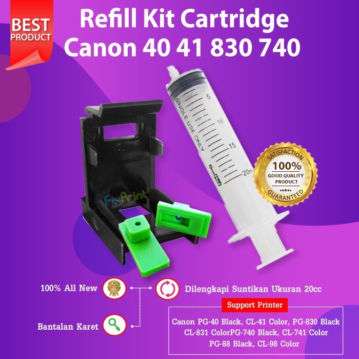 Jual FixPrint Refill Kit PG40 CL41 PG740 CL741 PG88 CL98 Toolkit ...