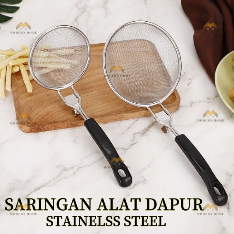 Jual Serok Saringan Bulat Gorengan Stainless Steel Premium Saringan ...