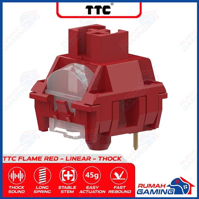 Jual SWITCH - TTC FLAME RED - 3 PIN - 45g - PCB MOUNT - LINEAR | Shopee Indonesia
