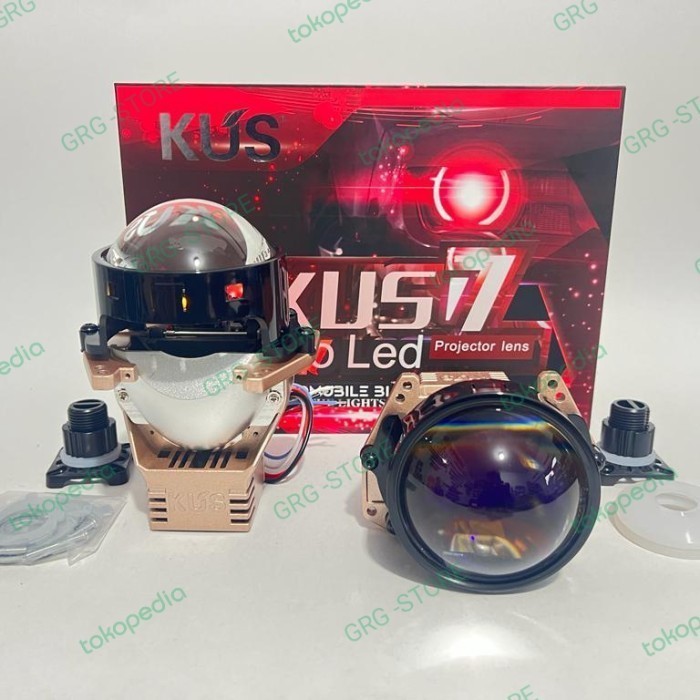 Jual LAMPU BILED KUS 7 PRO 3 INCH BI LED PROJECTOR LENS BLUE LENS FLAT ...