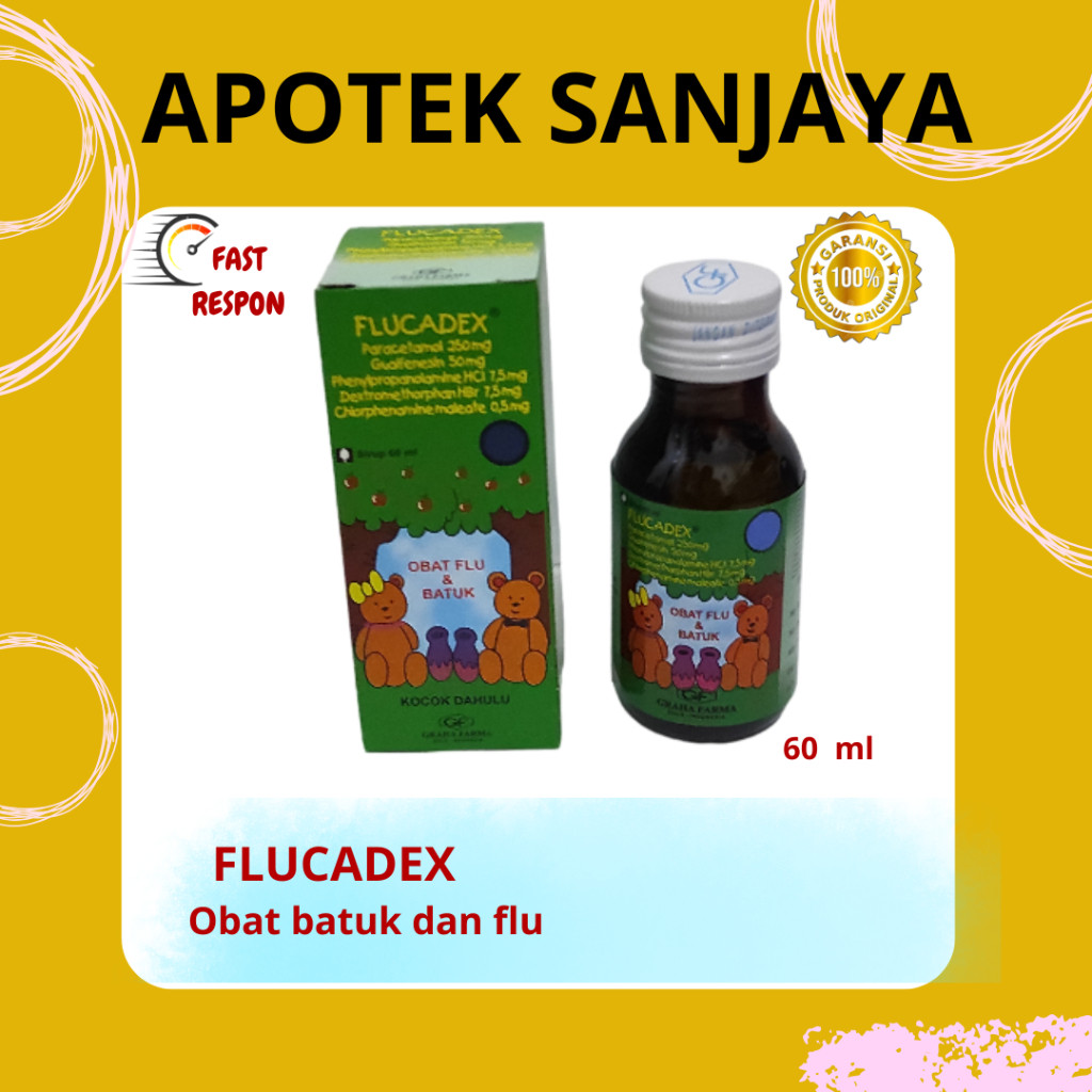 Jual FLUCADEX SIRUP / OBAT DEMAM BATUK PILEK FLU ANAK / 60 ML | Shopee ...
