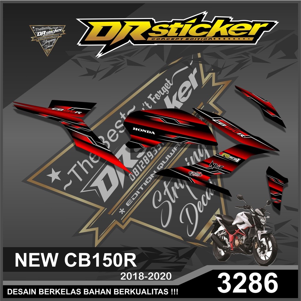 Jual OR 3286 Sticker Striping CB 150R Streetfire Variasi NEW Semi full ...