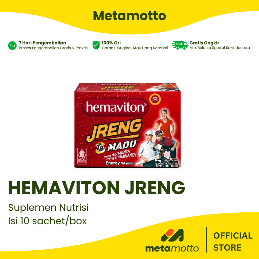 Jual HEMAVITON JRENG +MADU 1 Box @ 10 Sachet - Metamotto | Shopee Indonesia