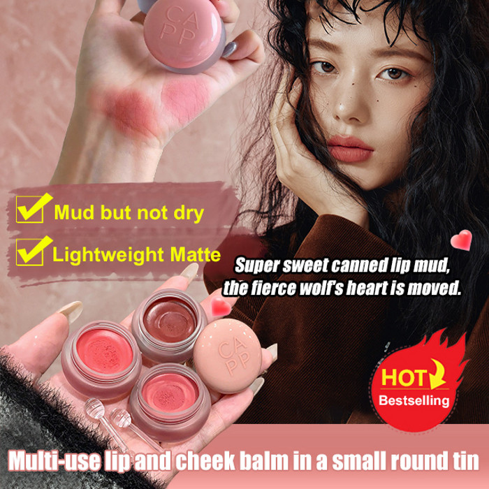 Jual Small round jar lipstick for lips and cheeks | Shopee Indonesia