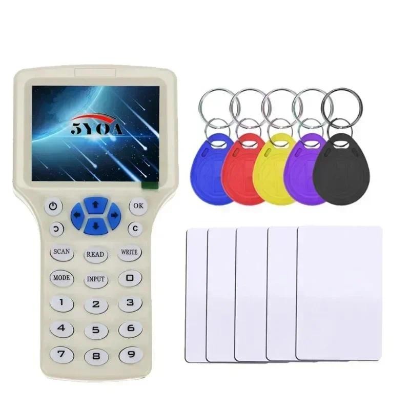 Jual 10 Frequency NFC Smart Card Reader Writer Duplicator 125K 13.56MHz RFID Copier USB Fob ...