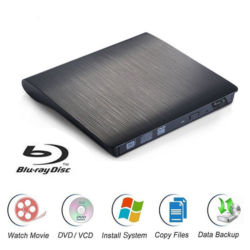 Jual External Optical Drive USB 3.0 BD-ROM Blu-ray Burner 4K 3D Blu-ray ...