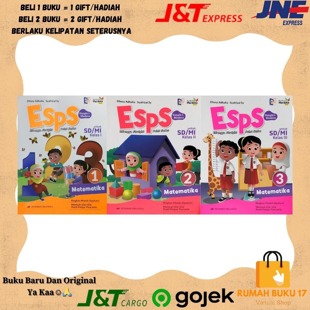 Jual Buku Esps Matematika Revisi SD/MI Kelas 1 2 3 4 5 6 Penerbit Erlangga Kurikulum Merdeka ...