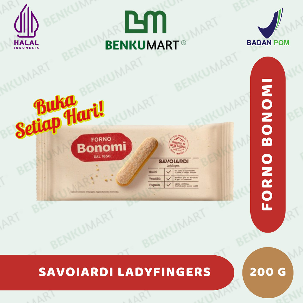 Jual Forno Bonomi Savoiardi Ladyfingers (200 gr) | Biskuit Tiramisu ...