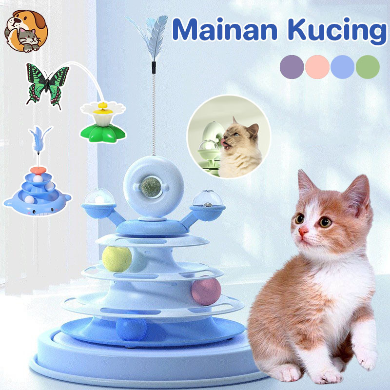 Jual 【Ada Catnip】Menara Mainan Kucing Tumbler Kucing Tower Mainan ...