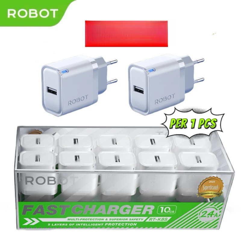 Jual [ ECERAN ]- PER PCS NEW ROBOT RT-K8S ADAPTOR 1 USB Batok cas charger ROBOT RT-K8S single ...