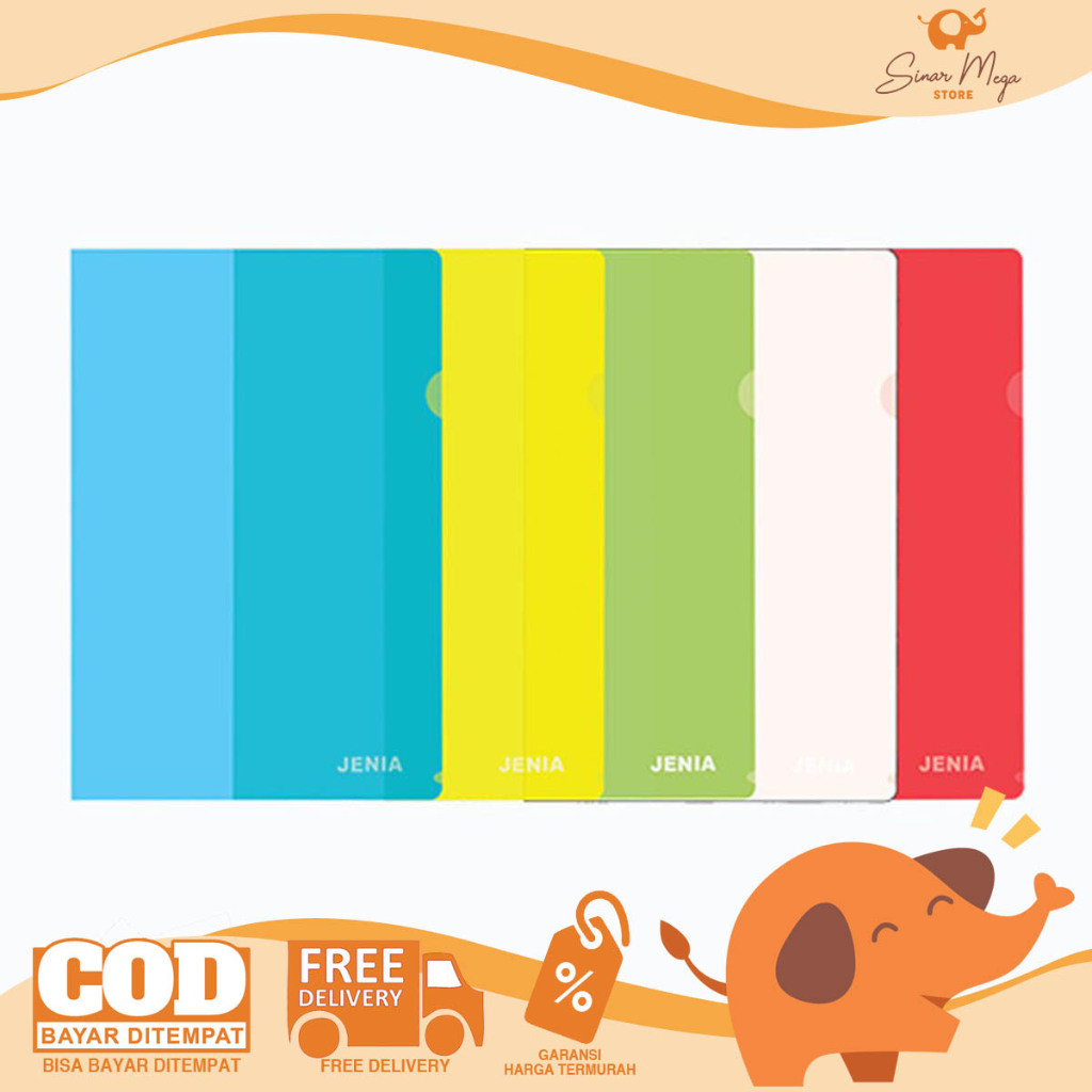 Jual Jenia Map L F4 Folio (PAK) / Clear Sleeve Bening Putih Transparan ...