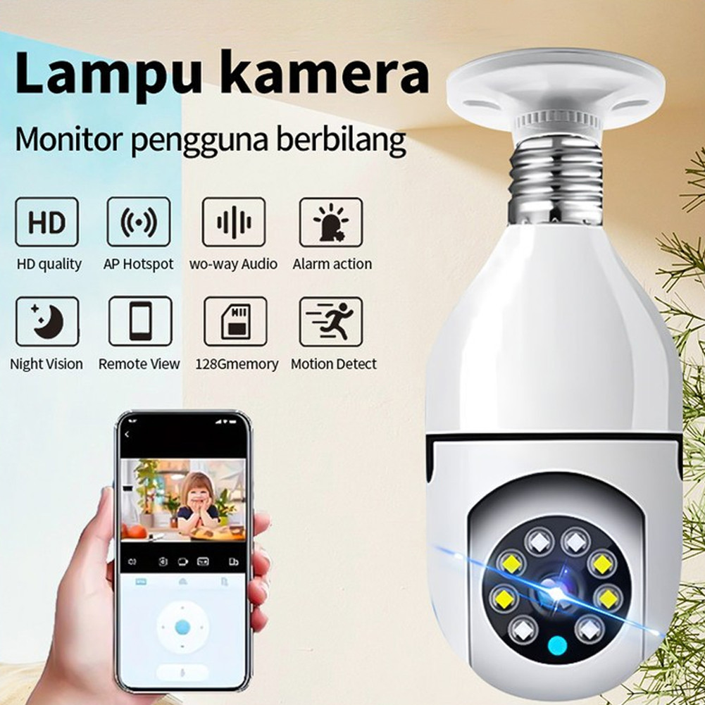 Jual CCTV Lampu Kamera Cctv Full HD 1080P Cctv Wifi Panoramic Smart ...