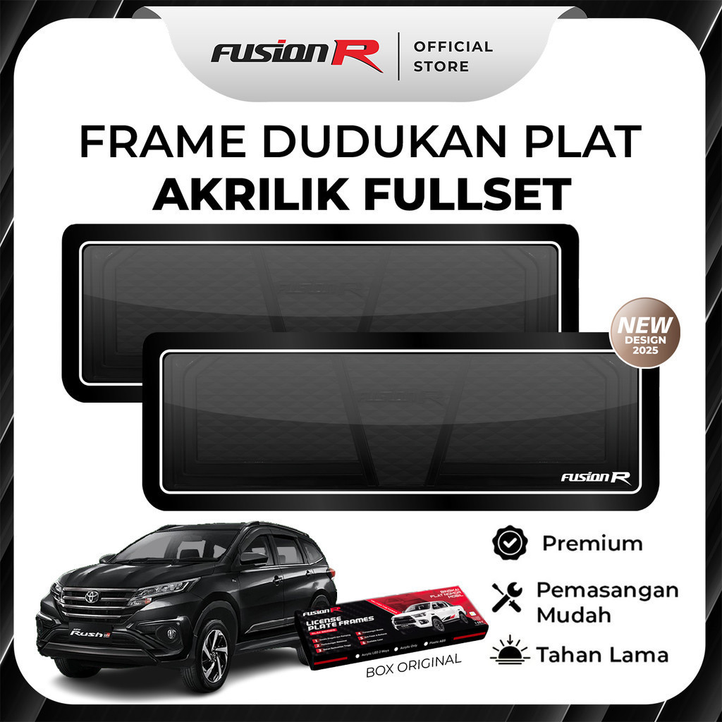 Jual FUSION R Dudukan Plat Mobil Rush Terios Tatakan Tempat Plat Nomor ...