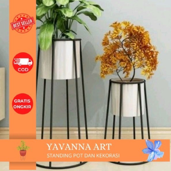 Jual standing pot murah/pot minimalis/rak bunga elegant/tempat bunga ...