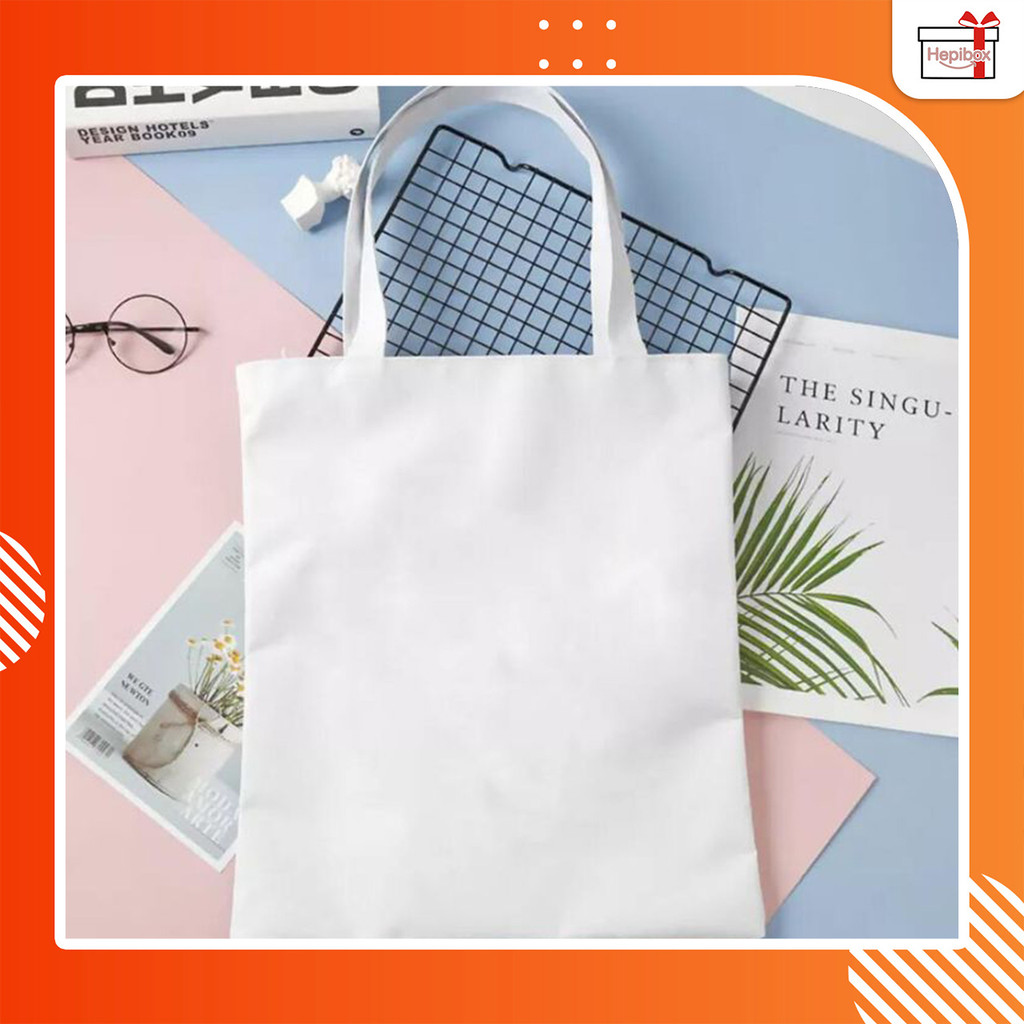 Jual Totebag Canvas Tote Bag Tas Kanvas Goodiebag Polos Putih Tebal Tas Fashion Serbaguna Goodie ...