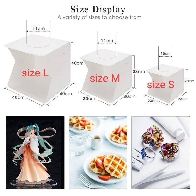 Jual Mini Photo Studio box Large besar lighting led Lightbox Kotak ...