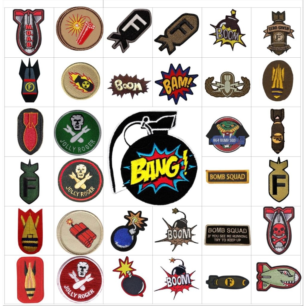 Jual BCPatch Gambar Bomb-Aksesories Patch Bordir Logo Emblem Embroidery ...