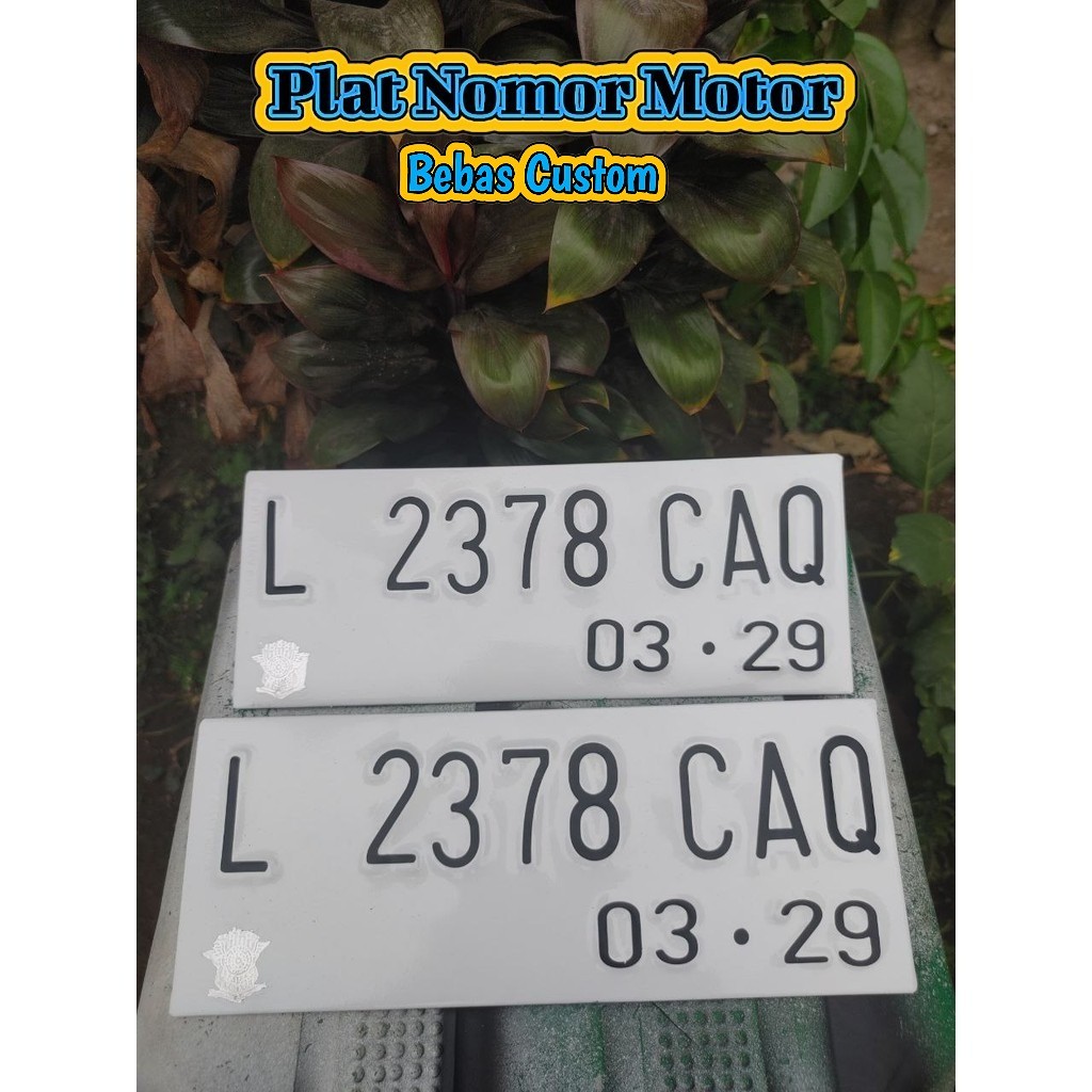 Jual PLAT PUTIH TERBARU 2022. COD BAUT TANAM (SEPASANG) | Shopee Indonesia
