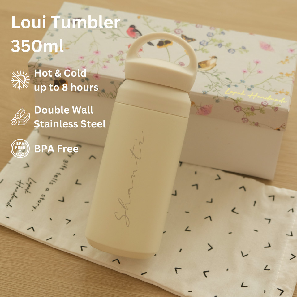 Jual Giftsential Loui Tumbler 350ml - Botol Minum Double Wall Stainless Steel Anti Tumpah Vacuum ...
