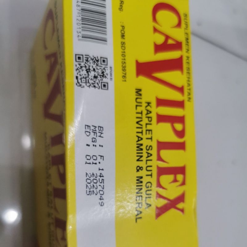 Jual CAVIPLEX SUPLEMEN TUBUH MULTIVITAMIN LENGKAP 10 TABLET | Shopee ...
