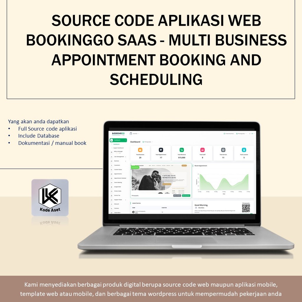 Jual SOURCE CODE APLIKASI WEB BOOKINGGO SAAS - MULTI BUSINESS ...